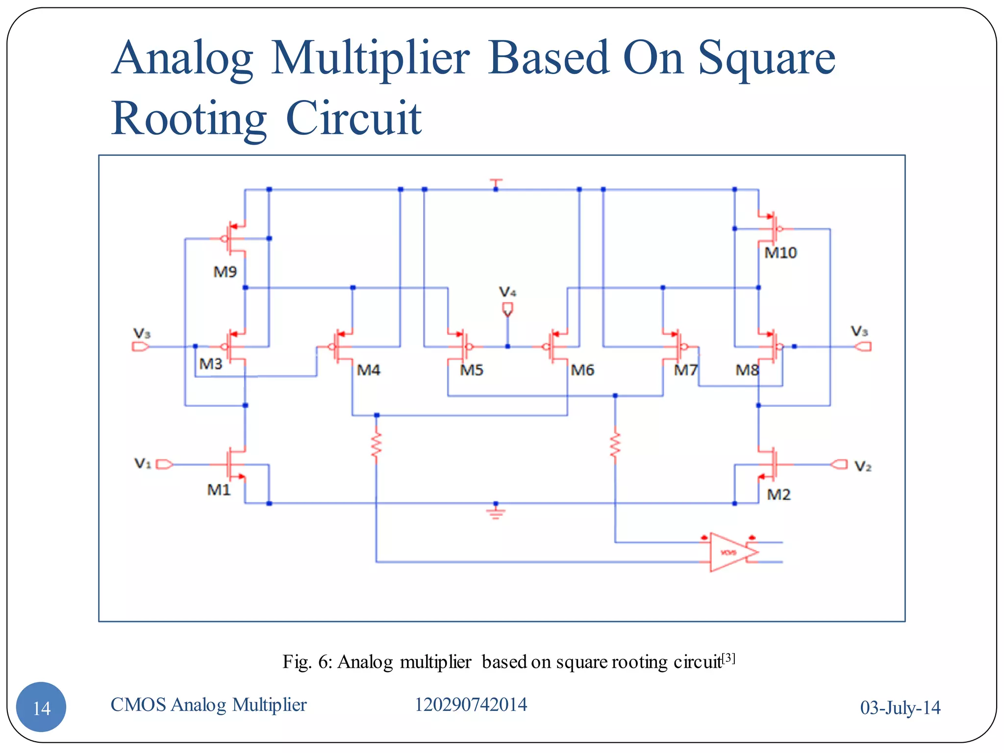 CMOS Analog Multiplier in Deep Sub-Micron Technology | PDF