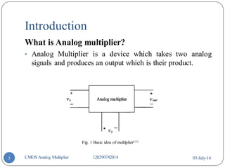 CMOS Analog Multiplier in Deep Sub-Micron Technology | PDF
