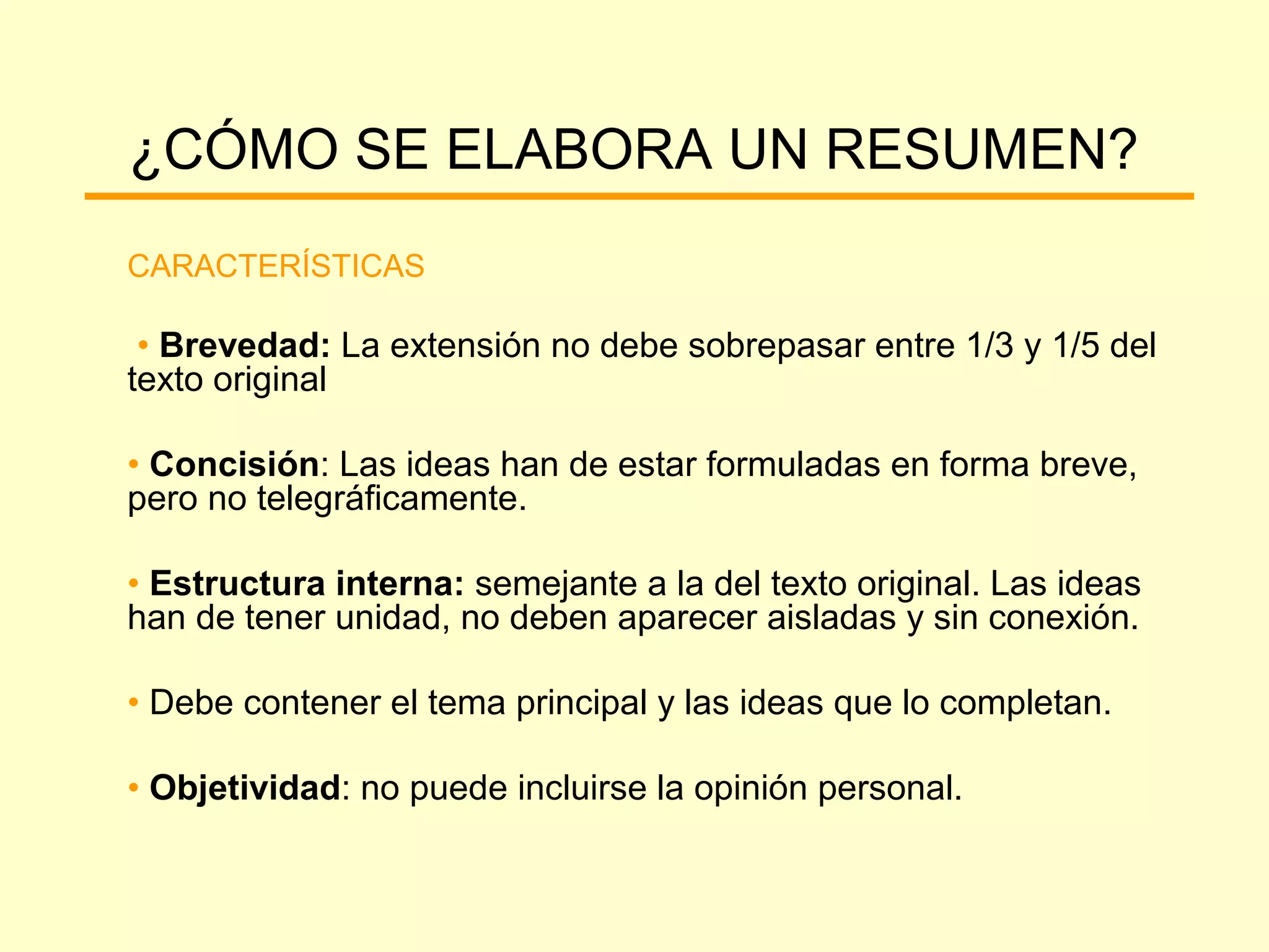 Cómo se elabora un resumen | PPT
