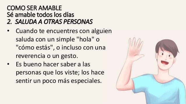 Como ser amable