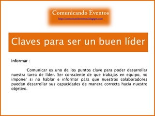 Cómo ser un buen lider | PPTX
