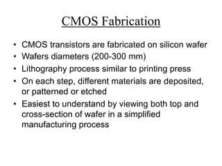 Cmos fabrication | PPTX