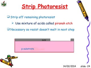Cmos fabrication by suvayan samanta | PPT | Chemistry | Science