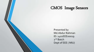Cmos image sensors | PPTX