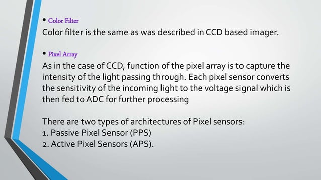 Cmos image sensors | PPTX