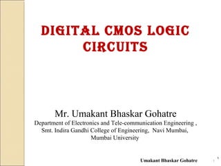 Cmos VLSI Design By umakant bhaskar gohatre | PPT