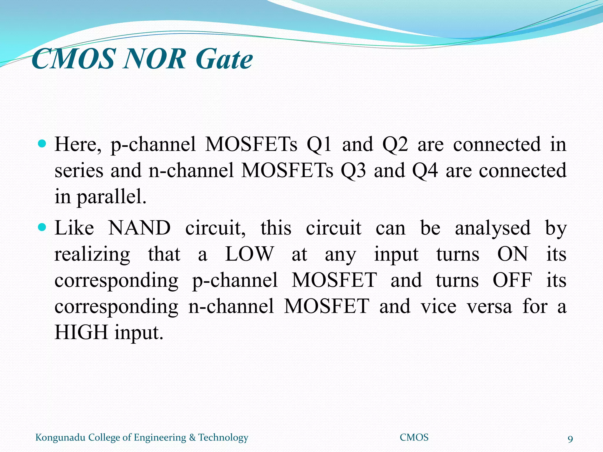 Cmos logic | PDF