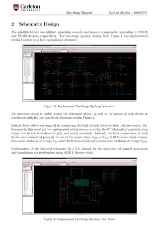 CMOS Operational Amplifier Design | PDF