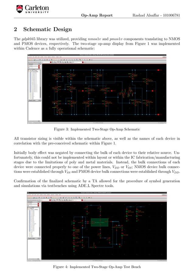 CMOS Operational Amplifier Design | PDF