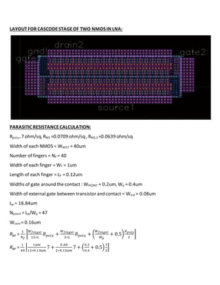 PARASITICS REDUCTION FOR RFIC CMOS LAYOUT AND IIP3 VS Q-BASED DESIGN ...