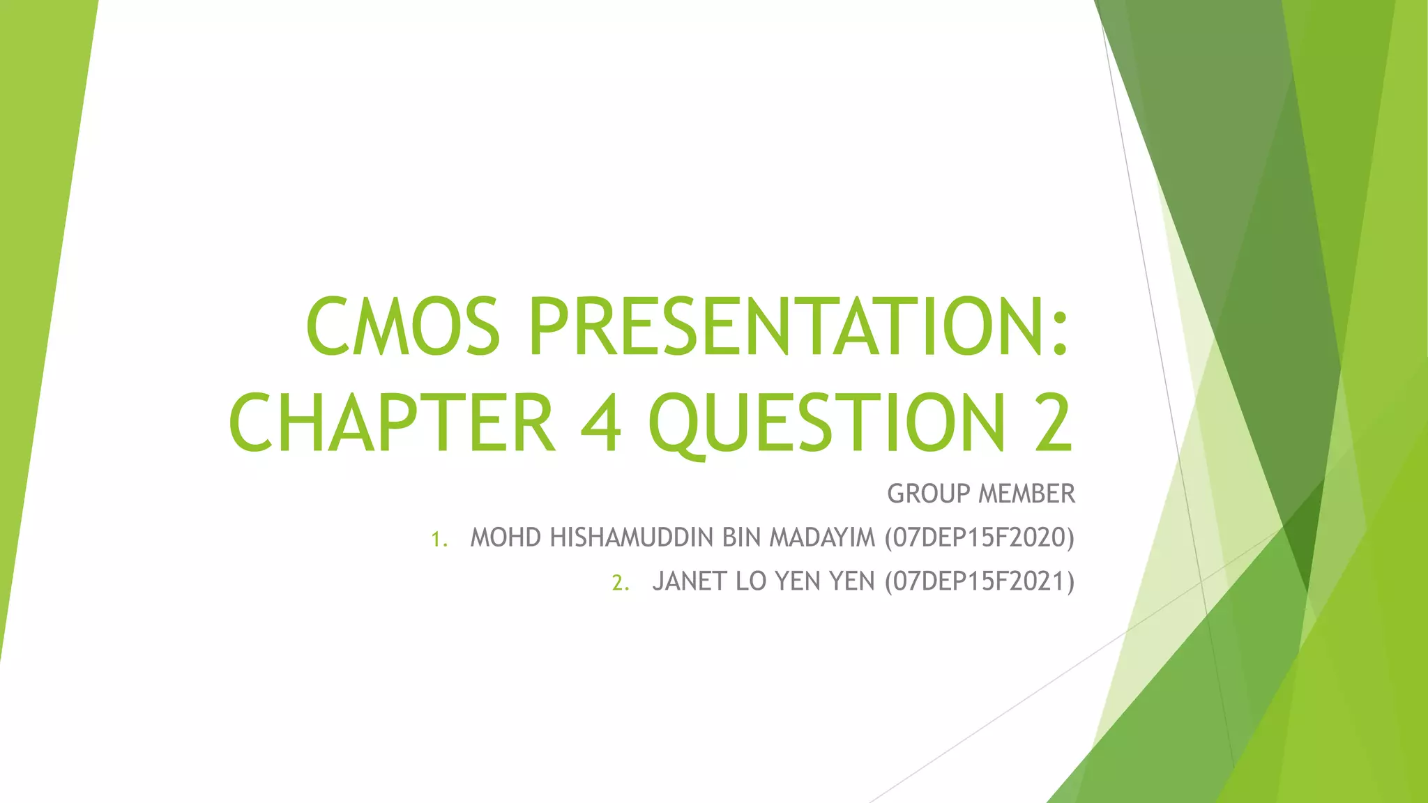 Cmos presentation | PPT