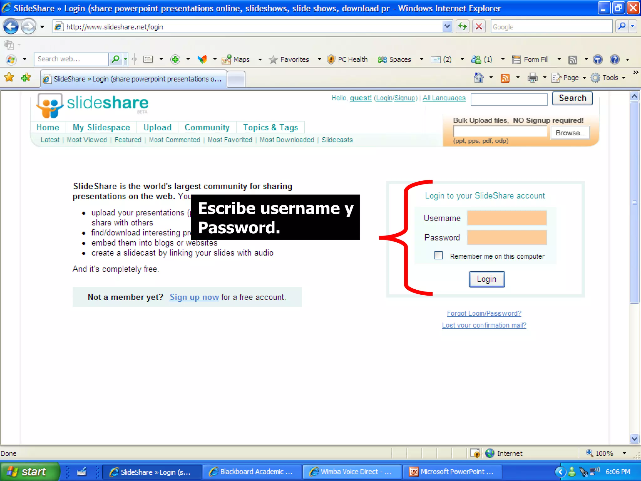 Como subir presentaciones en SlideShare | PPT | Computing | Technology ...