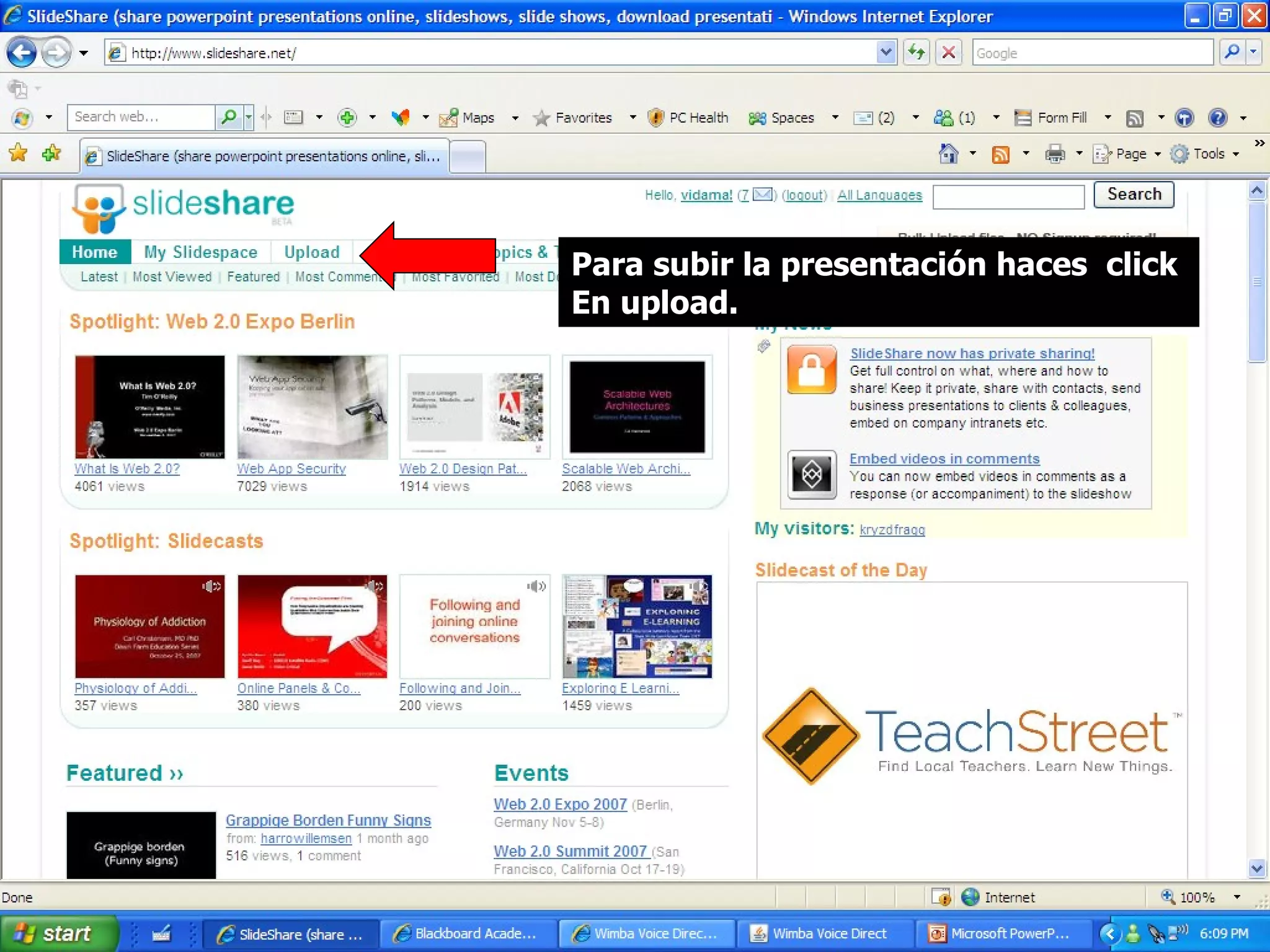 Como subir presentaciones en SlideShare | PPT | Computing | Technology ...