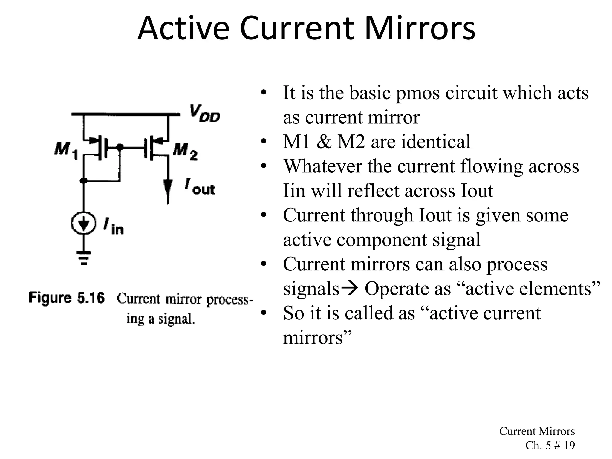 cmos Unit passive and active current mirrors 3 2023-24.ppt