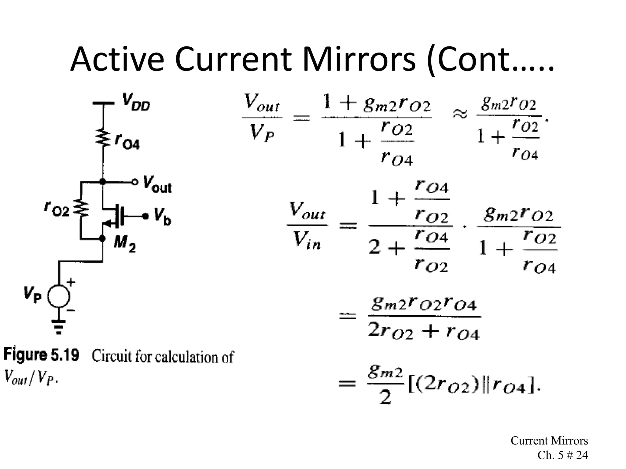 cmos Unit passive and active current mirrors 3 2023-24.ppt