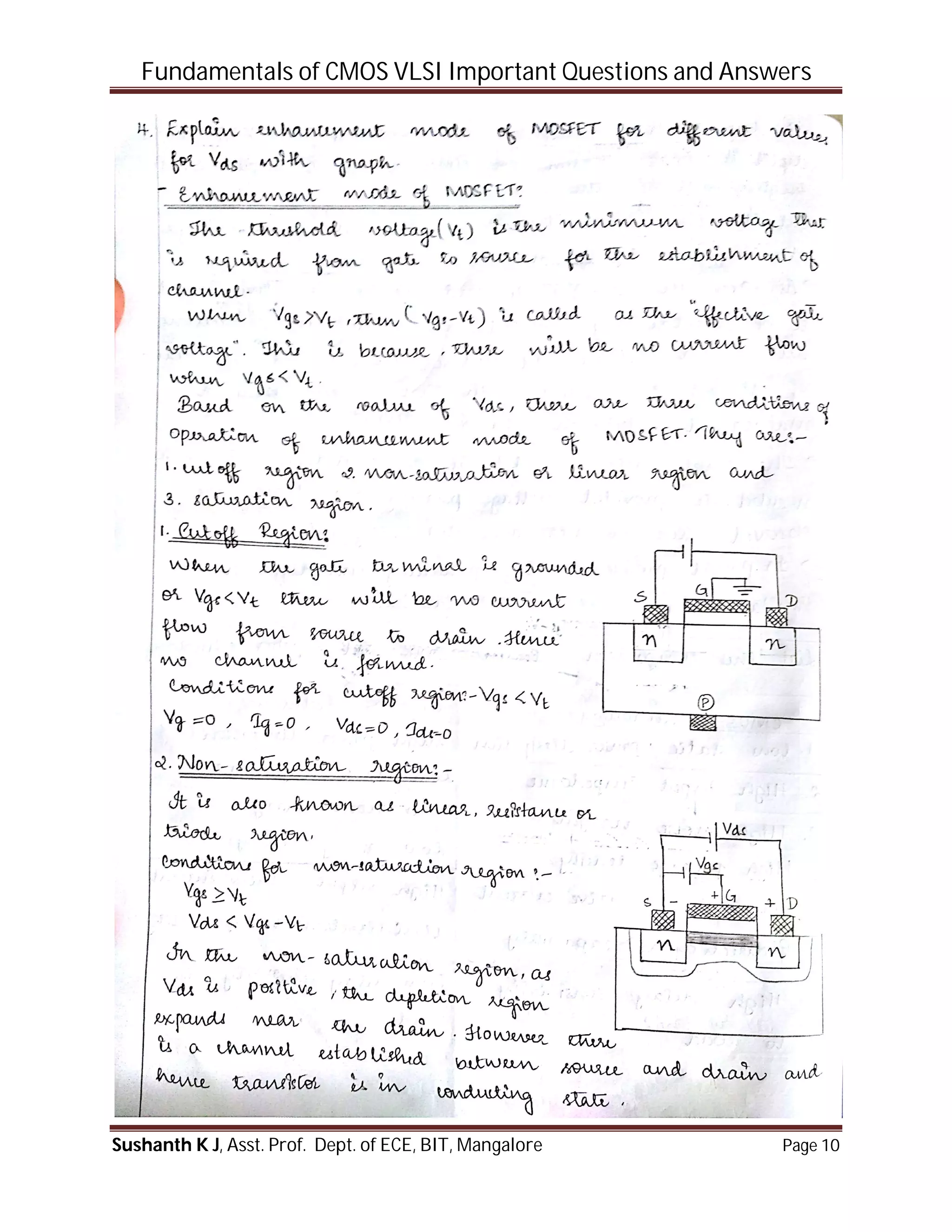 Fundamentals of CMOS VLSI Assignment questions with answers | PDF