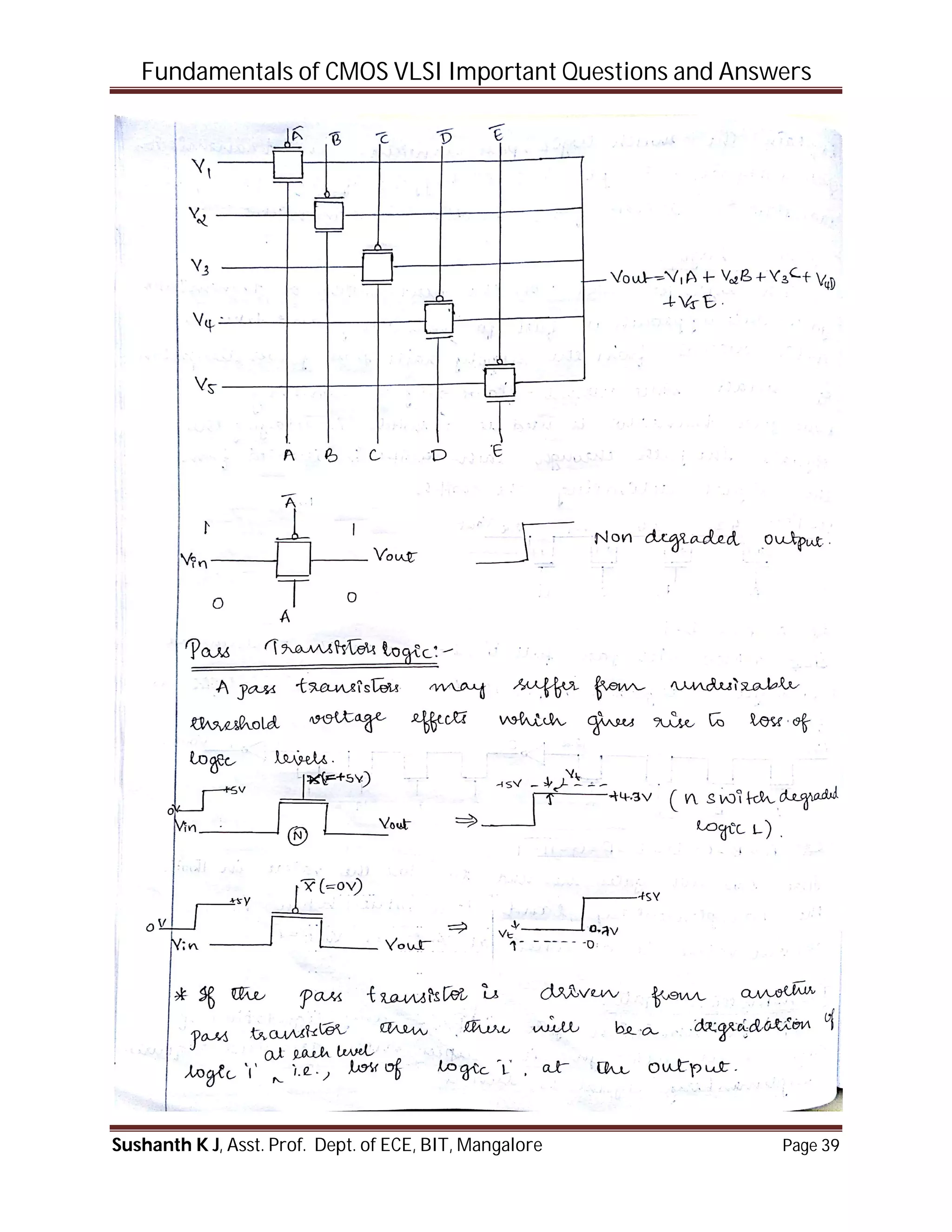 Fundamentals of CMOS VLSI Assignment questions with answers | PDF | Technology & Computing