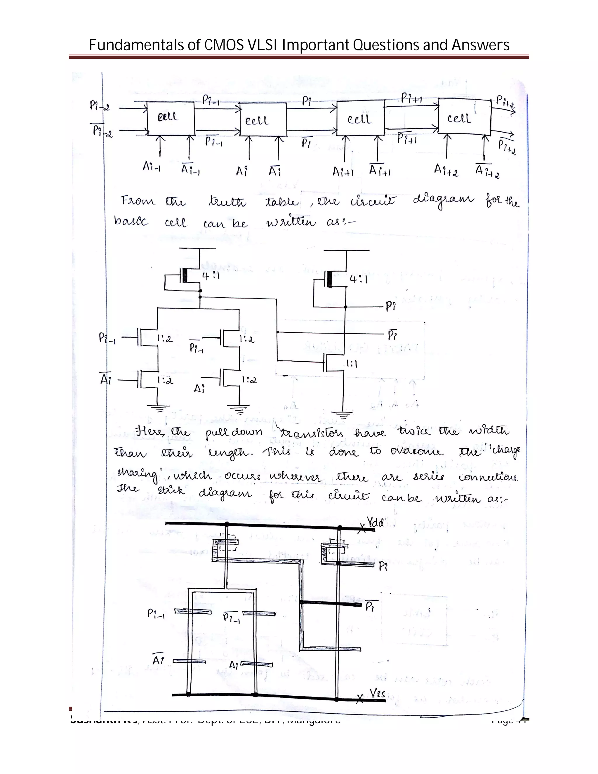 Fundamentals of CMOS VLSI Assignment questions with answers | PDF | Technology & Computing