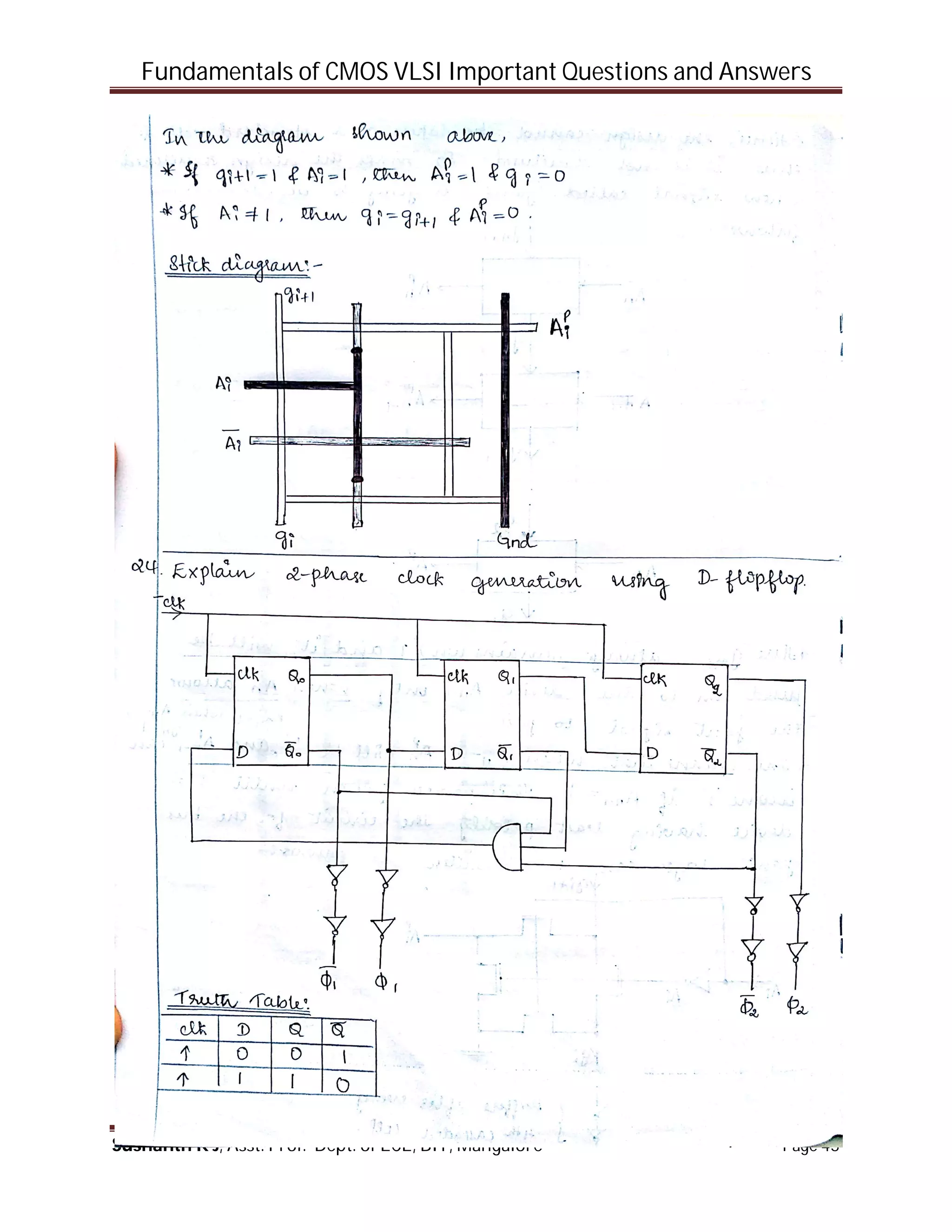 Fundamentals of CMOS VLSI Assignment questions with answers | PDF | Technology & Computing