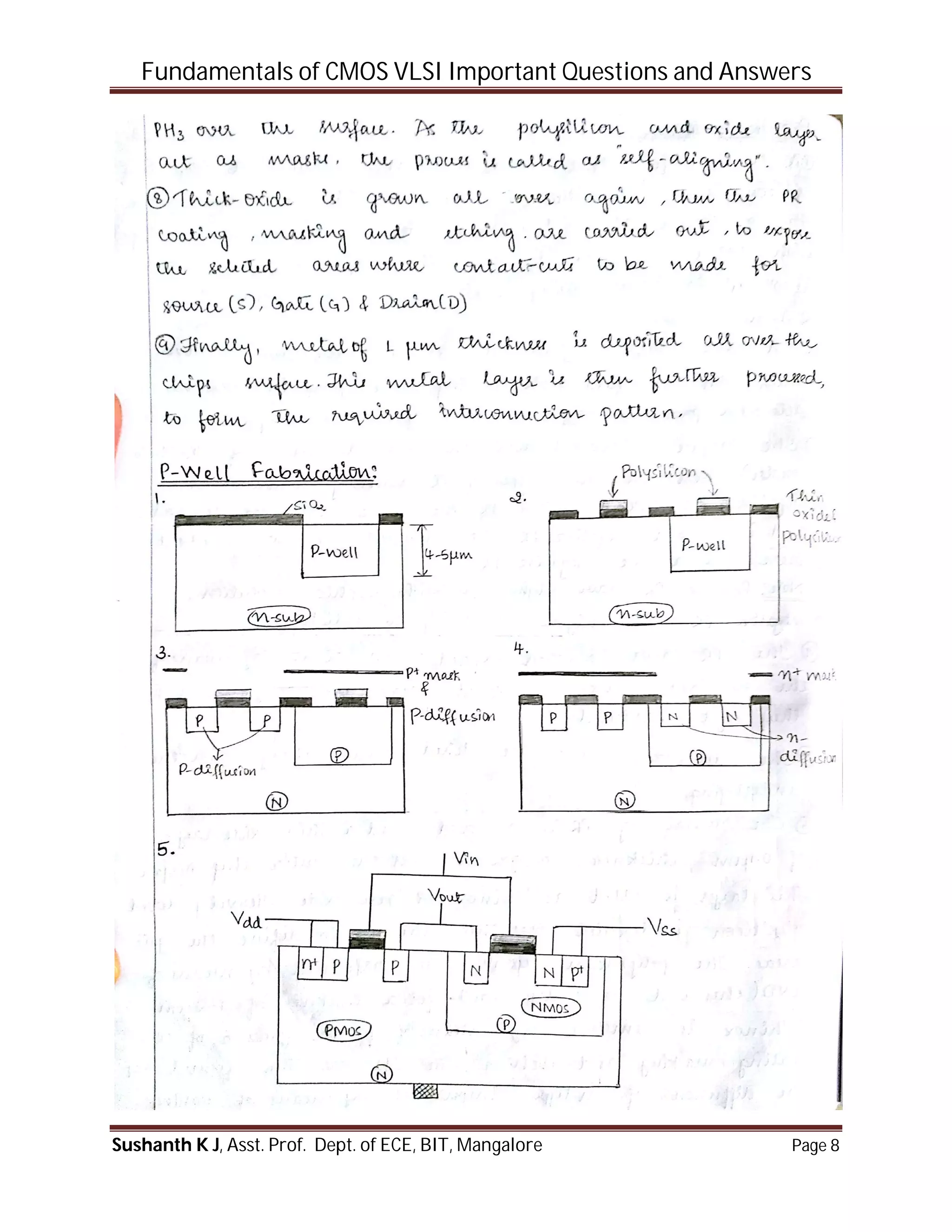 Fundamentals of CMOS VLSI Assignment questions with answers | PDF