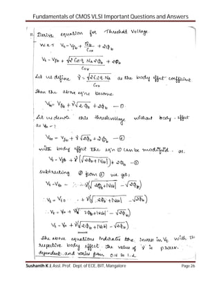 Fundamentals of CMOS VLSI Assignment questions with answers | PDF