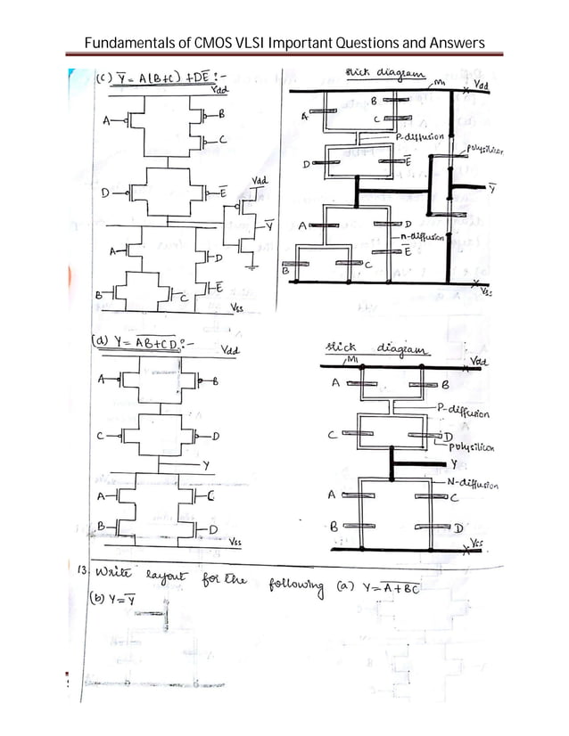Fundamentals of CMOS VLSI Assignment questions with answers | PDF | Technology & Computing