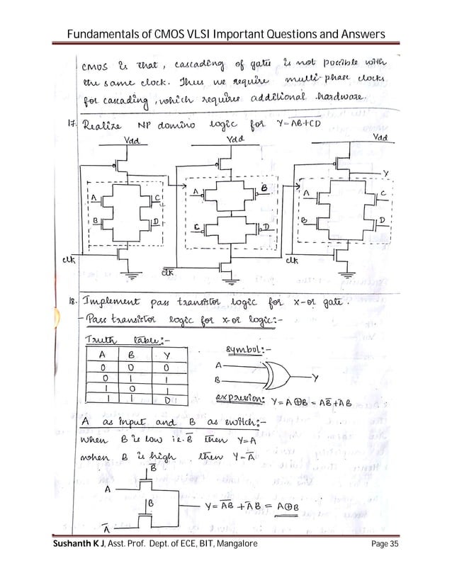 Fundamentals of CMOS VLSI Assignment questions with answers | PDF | Technology & Computing