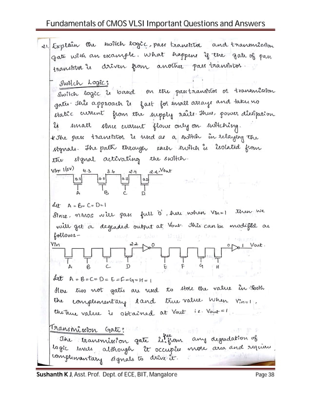 Fundamentals of CMOS VLSI Assignment questions with answers | PDF | Technology & Computing