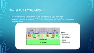 CMOS N P Twin Tub Well Formation | PPTX