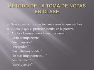 Cómo Tomar Notas | PPSX