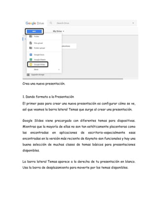 Cómo usar google slides | PDF