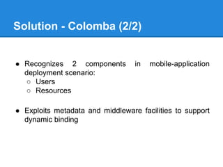 Dynamic Binding in mobile apps | PPTX | Computing | Technology & Computing