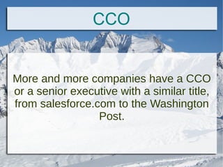 Cmo vs cco, Chief Marketing Officer Vs Chief Customer Officer, Modern Trends in the Corporate ...