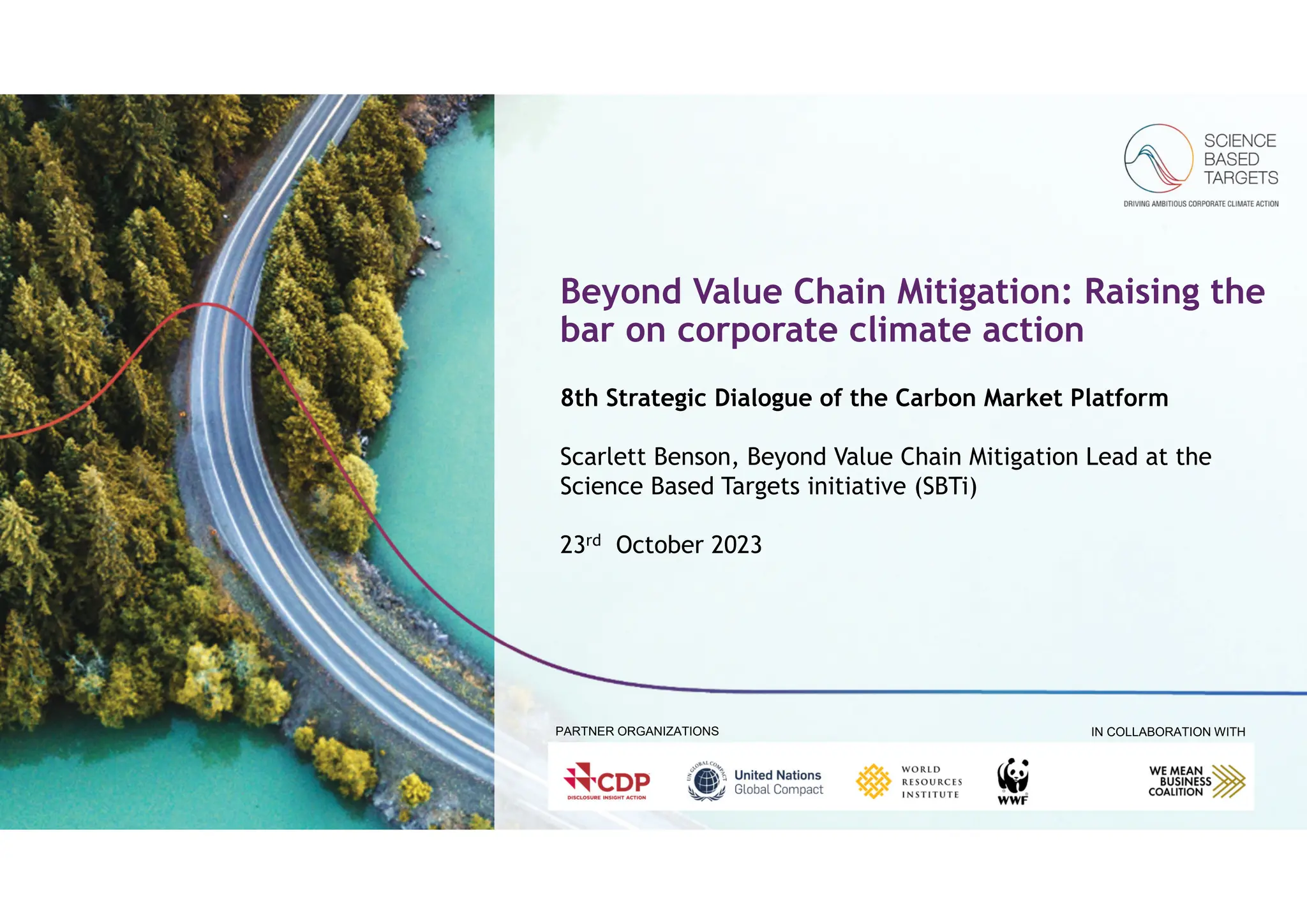 8th Strategic Dialogue of the CMP - Scarlett Benson, SBTi | PDF