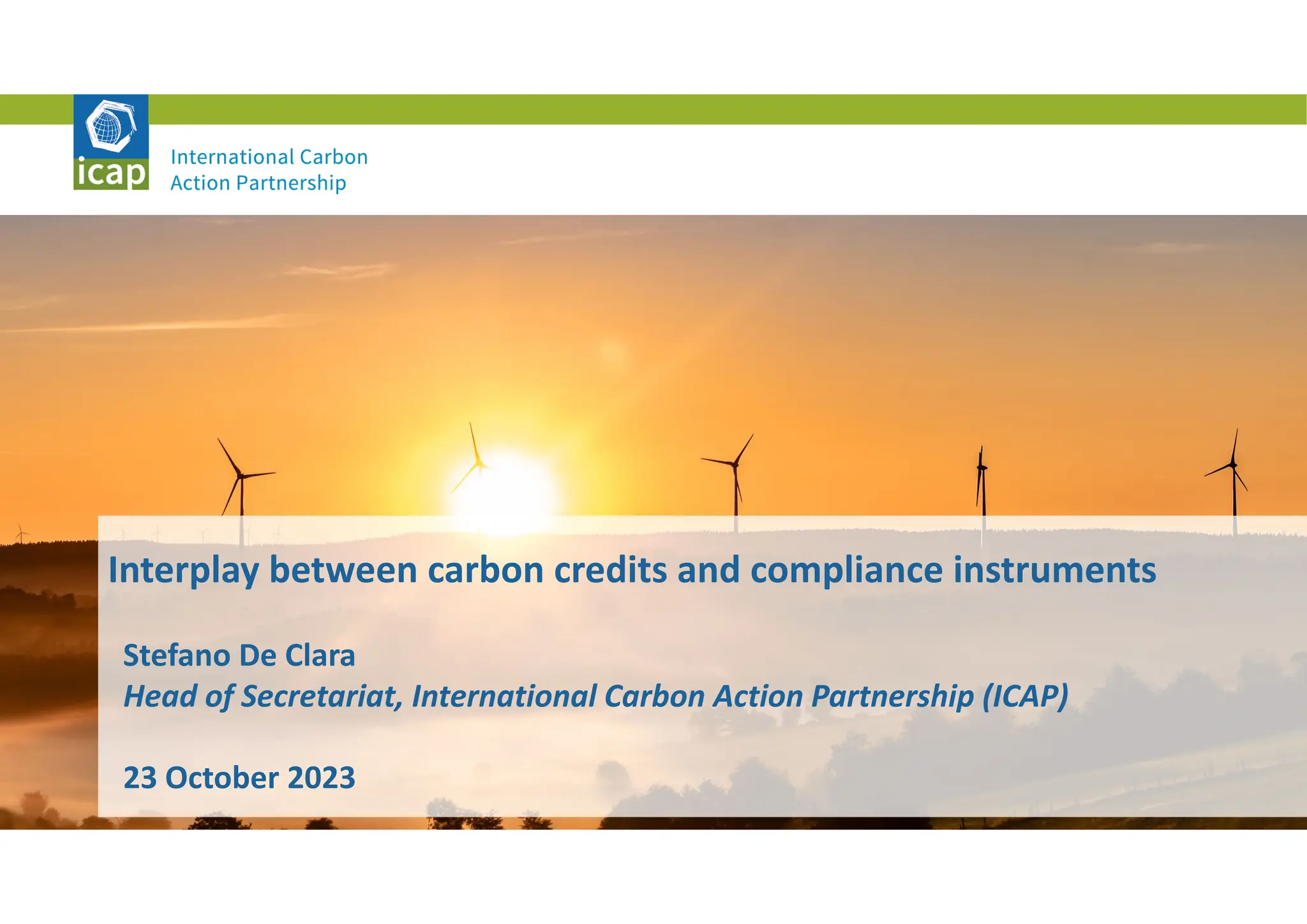 8th Strategic Dialogue of the CMP - Stefano De Clara, International ...