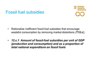 Aligning prices and fiscal policy for the SDGs and the Paris Agreement: Fossil fuel subsidies ...