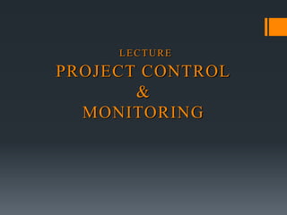 Project control & Monitoring | PPTX