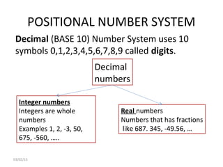 Cmp104 lec 2 number system | PPT