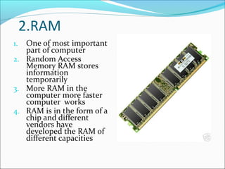 Cmp104 lec 3 component of computer | PPT