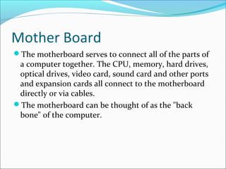 Cmp104 lec 3 component of computer | PPT