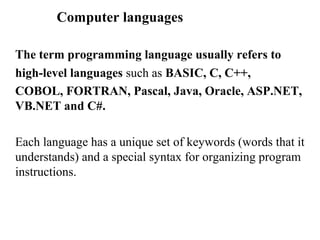 Cmp104 lec 6 computer lang | PPT