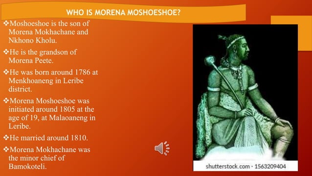The leadership of Morena Moshoeshoe 1 and how he managed to build his ...