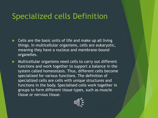SPECIALIZED CELLS | PPTX