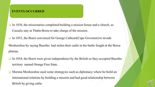 History of Morena Moshoeshoe birth death | PPTX