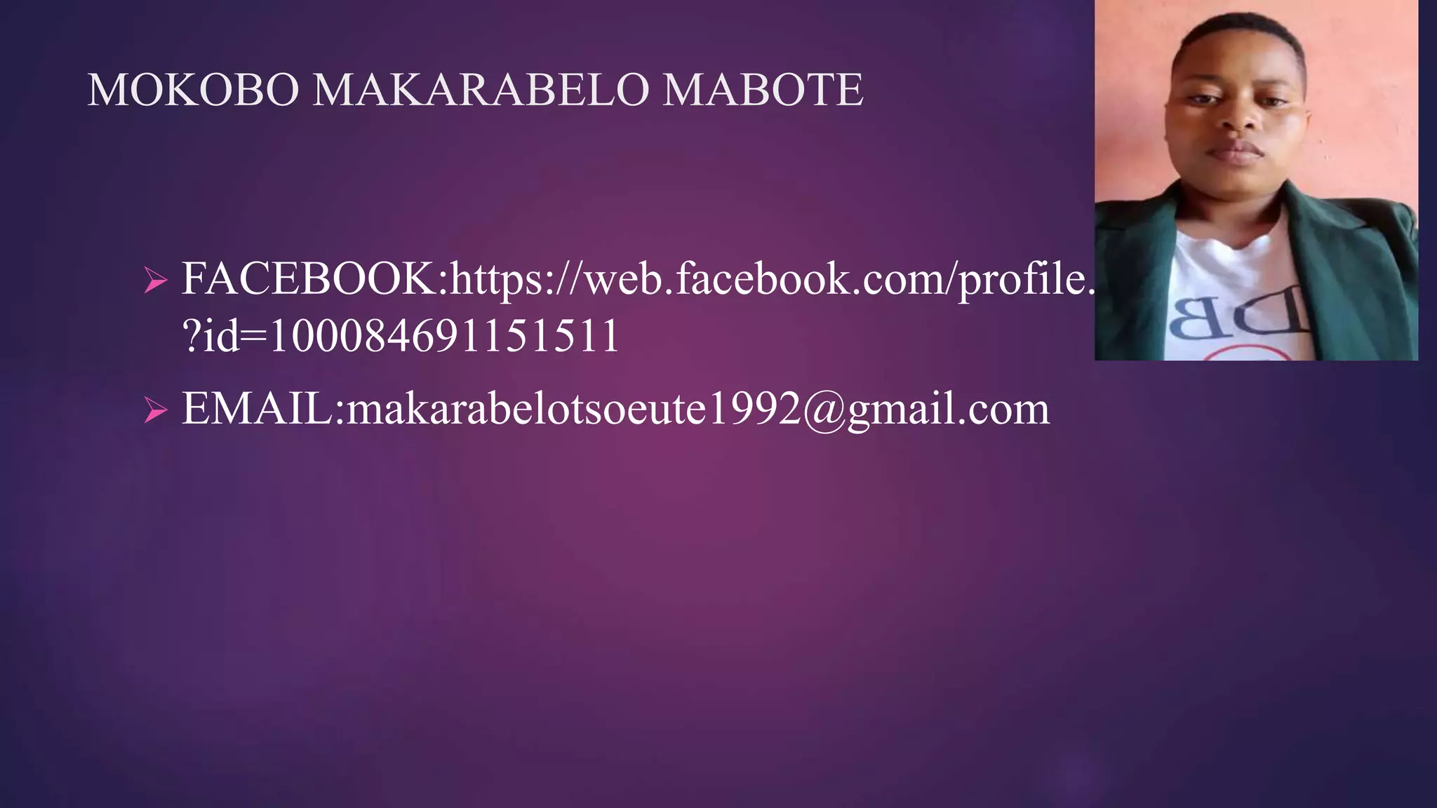 MAELE LE MAELANA | PPTX