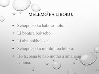 Liboko tsa Basotho | PPTX