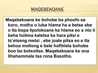 LIJO TSA BASOTHO | PPTX