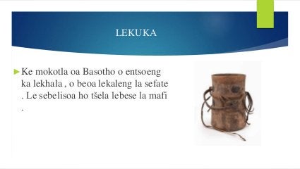 Lisebelisoa tsa Basotho | PPTX