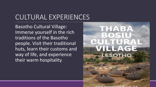 TOURISM ATTRACTIONS IN LESOTHO DISPLAY!@ | PPTX