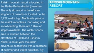 TOURISM ATTRACTIONS IN LESOTHO BY NRAISI | PPTX